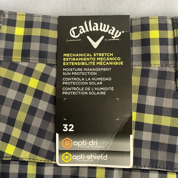 Callaway | Shorts | Callaway Optidri Checkered Plaid Golf Shorts 32 Nwt ...